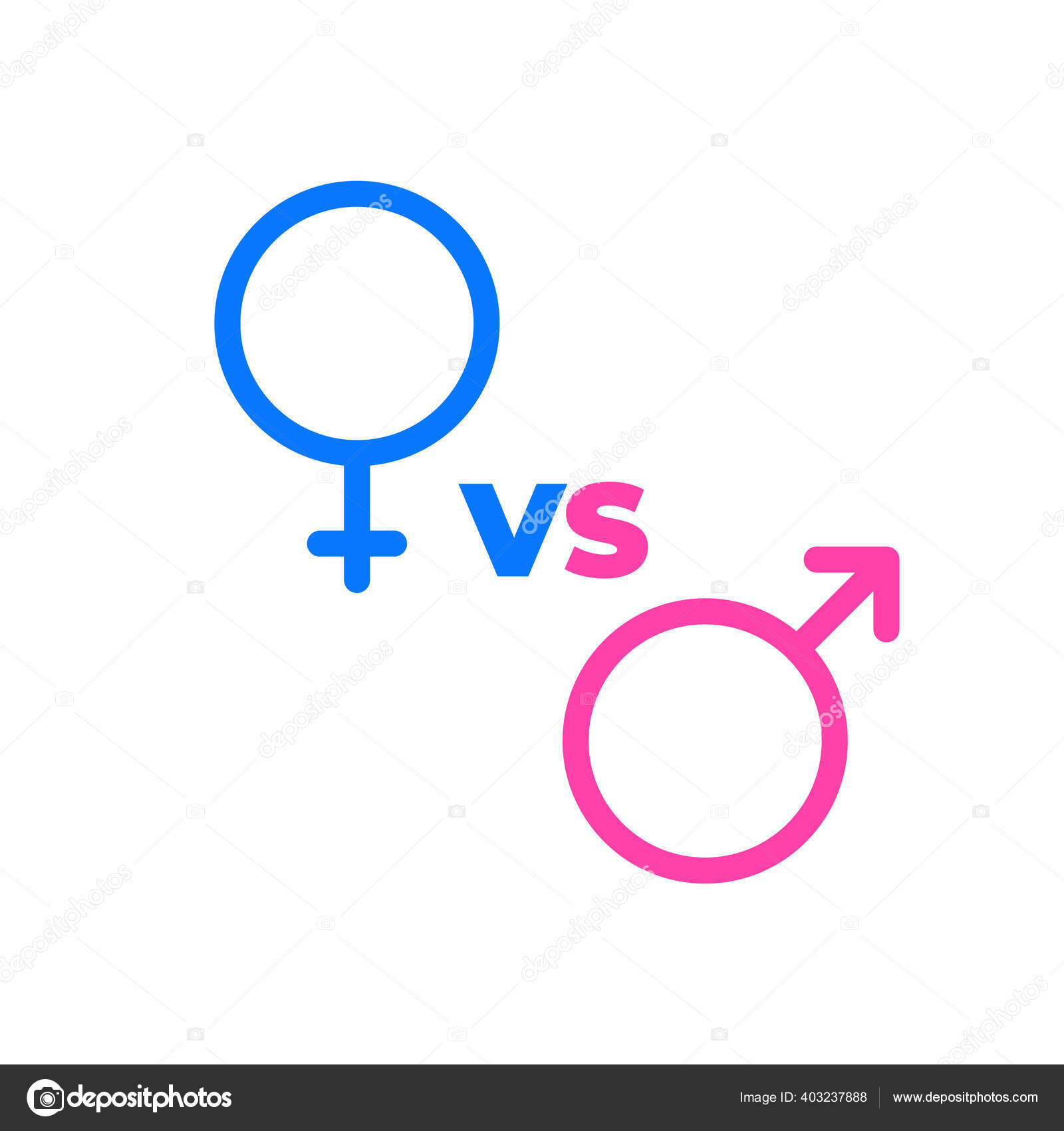 Des Symboles Genre Concept Avec L'homme Femme Les Signes Masculins ...