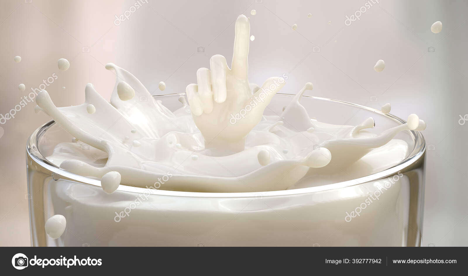 Rendering Drop Milk Glass Stock Photo by ©cgtomp 392777942