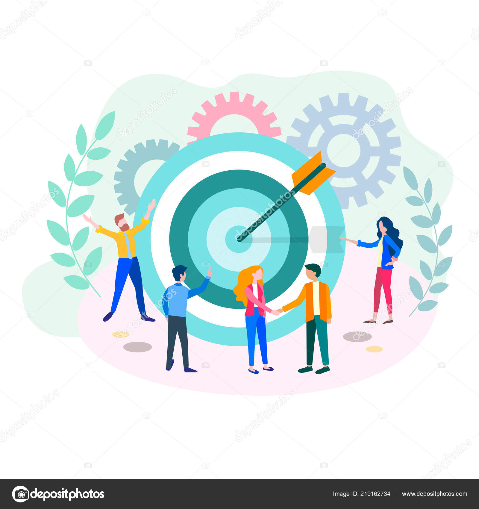 Image vectorielle Concept D'atteindre L'objectif Cible Avec Une Flèche ...