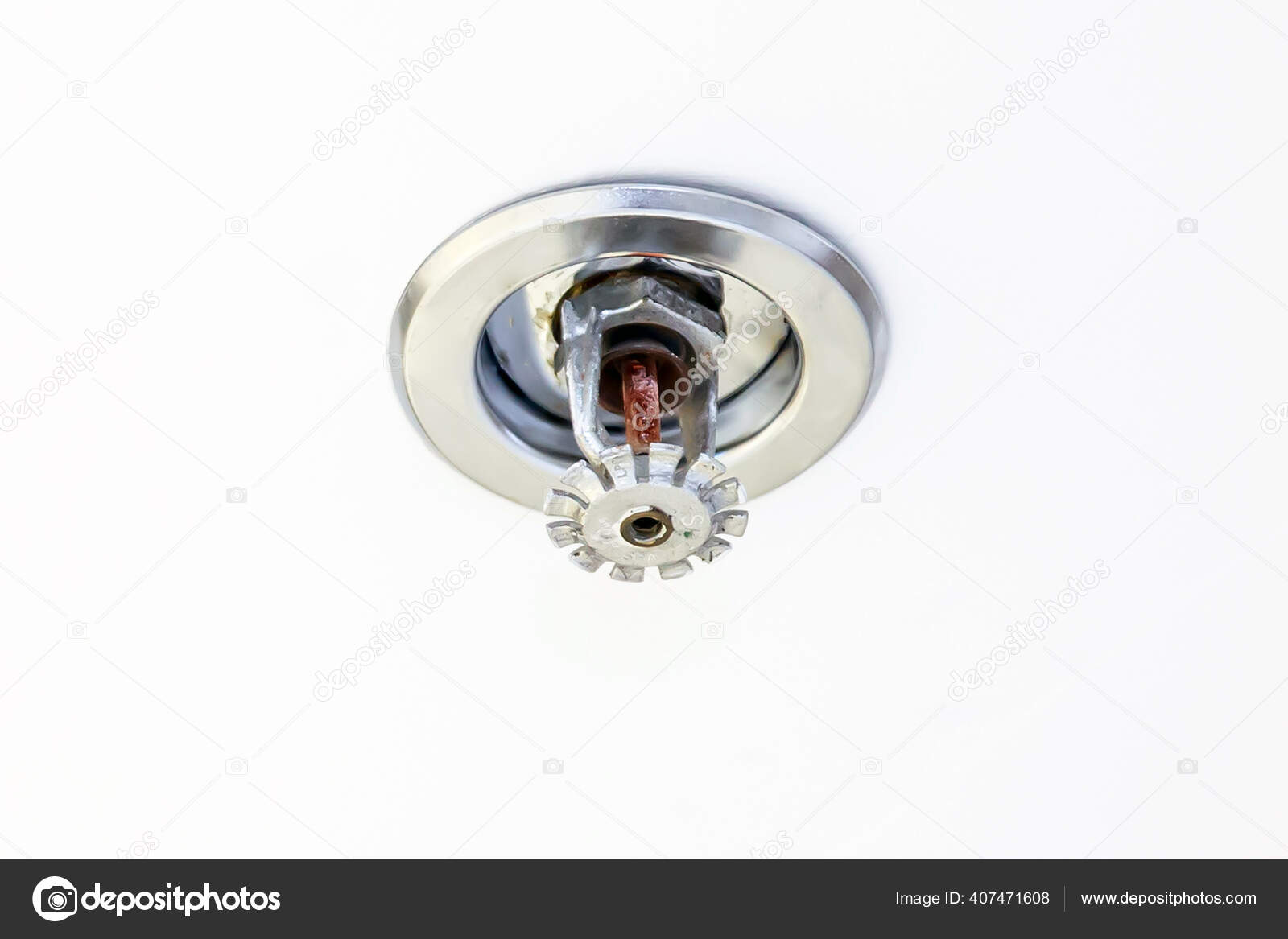 Close Ceiling Mounted Fire Sprinkler Building Concepts Fire Alarm ...