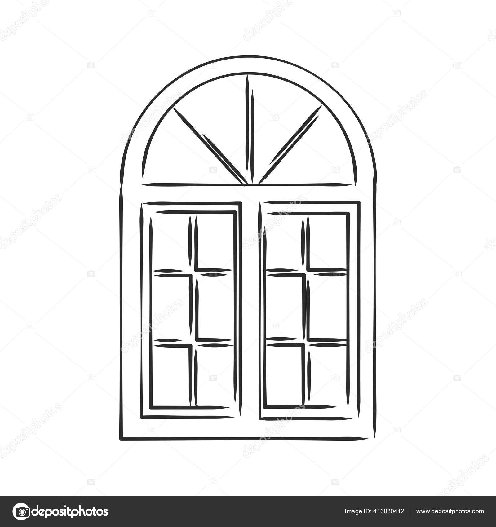 Window Vector Realistic Sketch Illustration Stock Vector by ©Elalalala ...