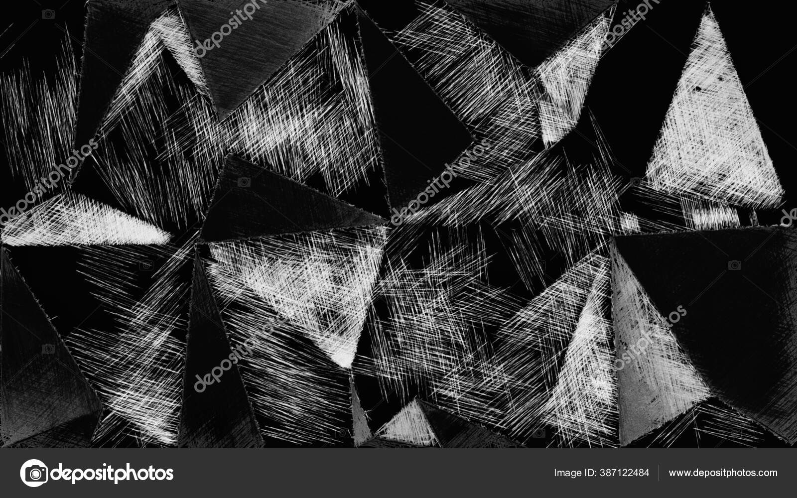 Monochrome Triangles Pattern Rough Texture Background Backdrop Texture ...