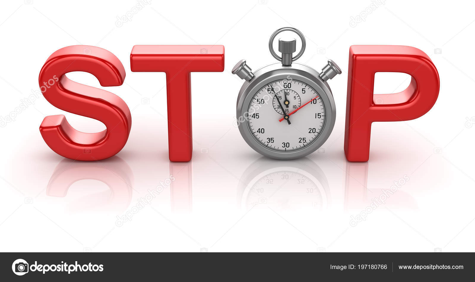 Time Stop Concept Stopwatch Rendered Computer Generated Image Isolated ...