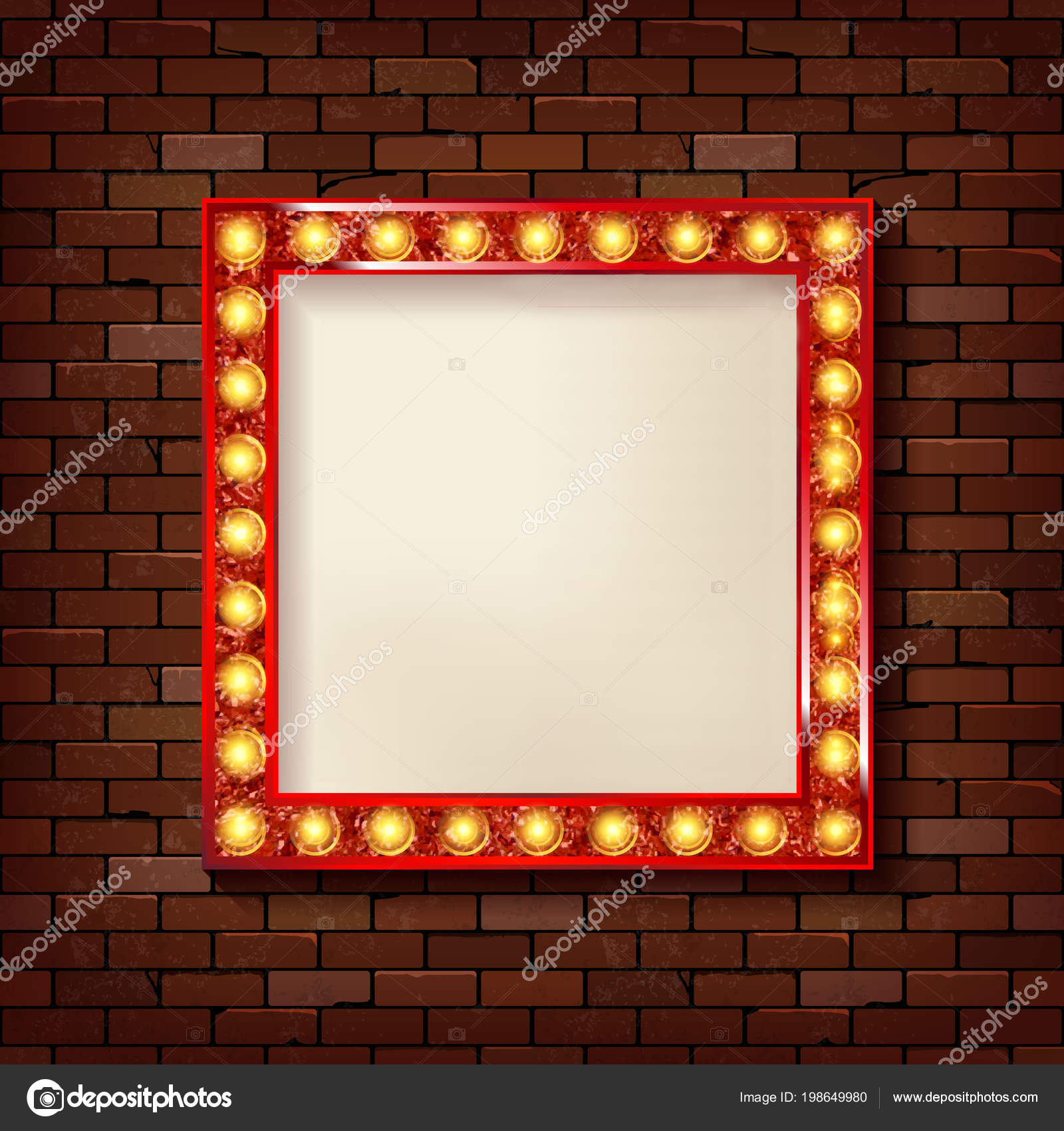 Marquee Lights Border Vector