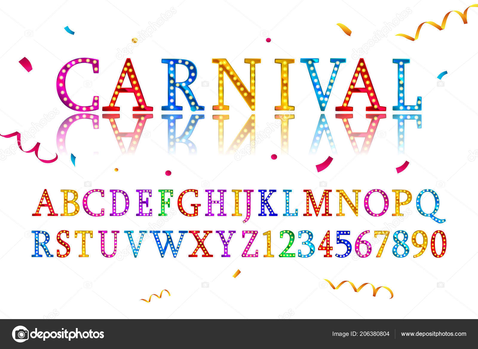 Vector Vintage Carnival Font Alphabet Eps Stock Vector Image by ...