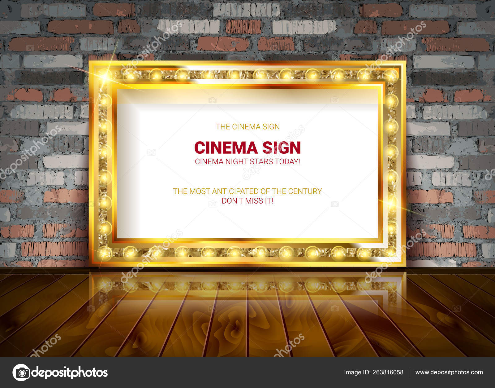 Vector Marquee light board sign Stock Vector Image by ©nastyaaroma2011 ...