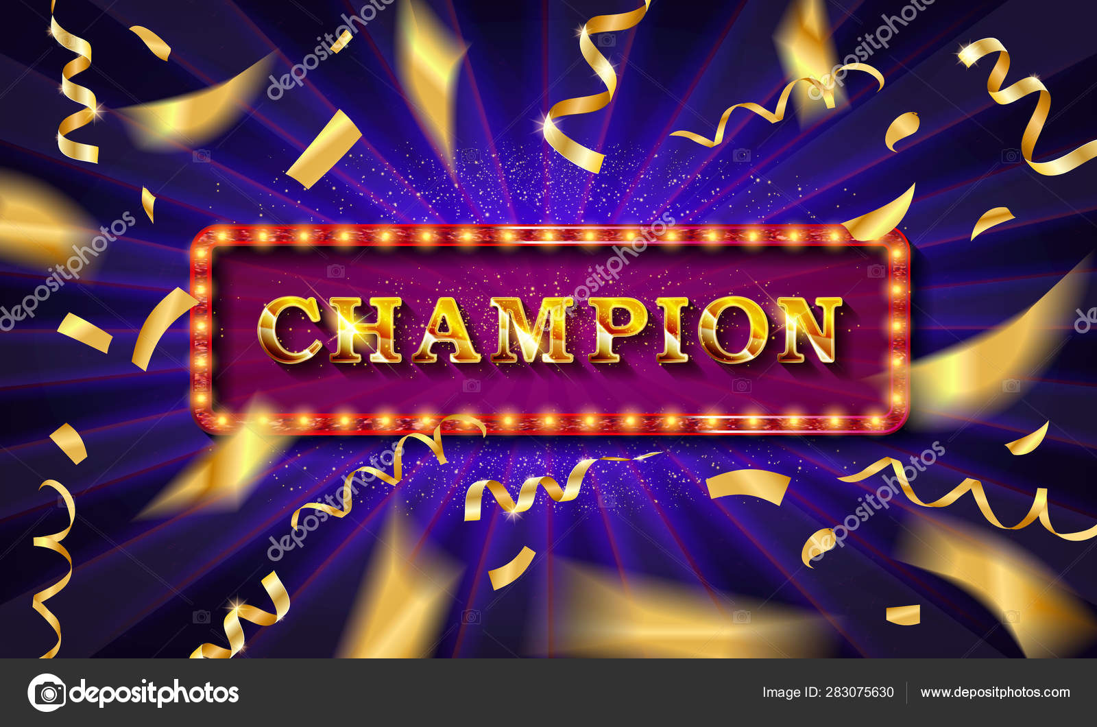 Champ congratulations vintage frame Stock Vector Image by ...