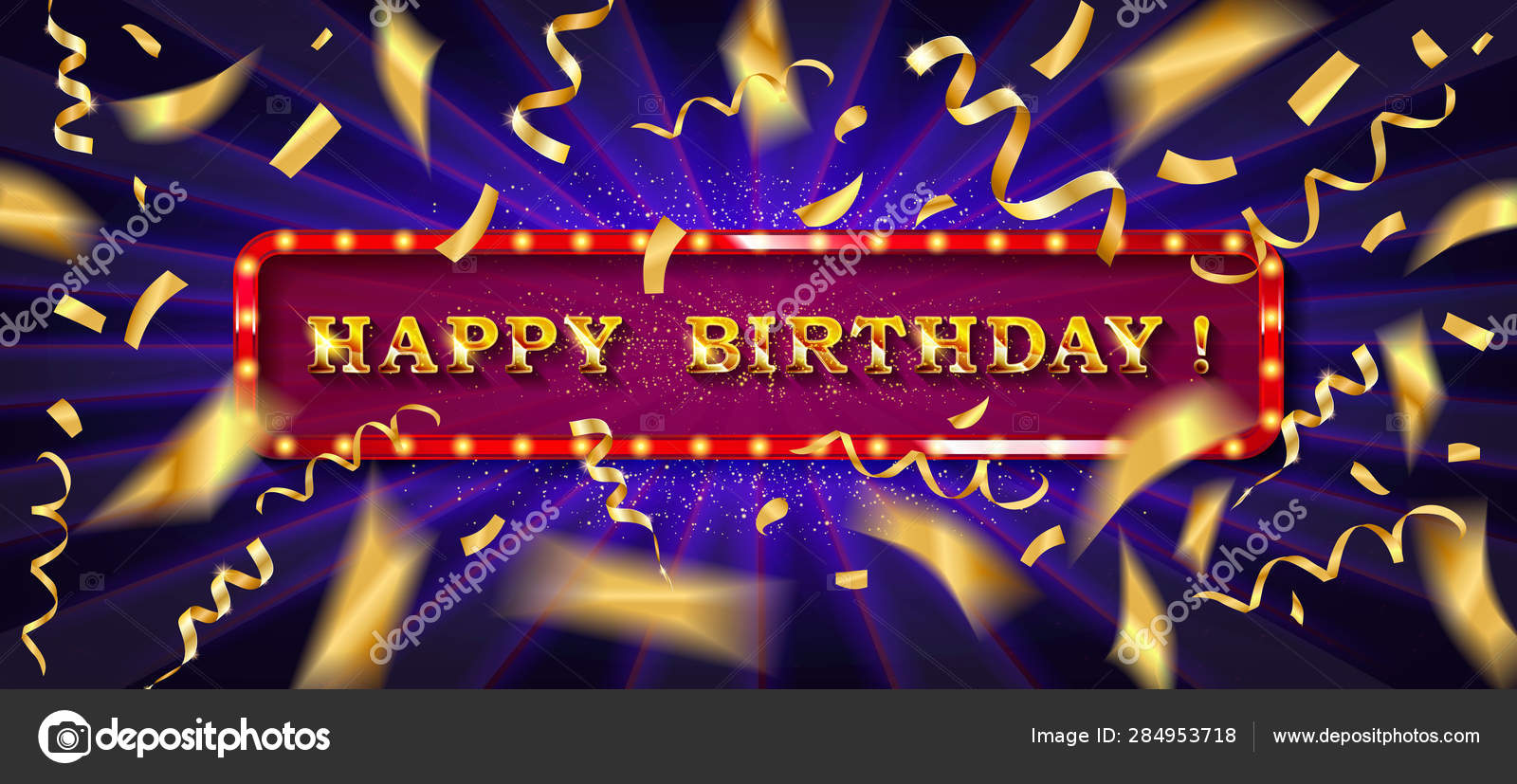 Gold lettering Happy Birthday Stock Vector by ©nastyaaroma2011 #284953718