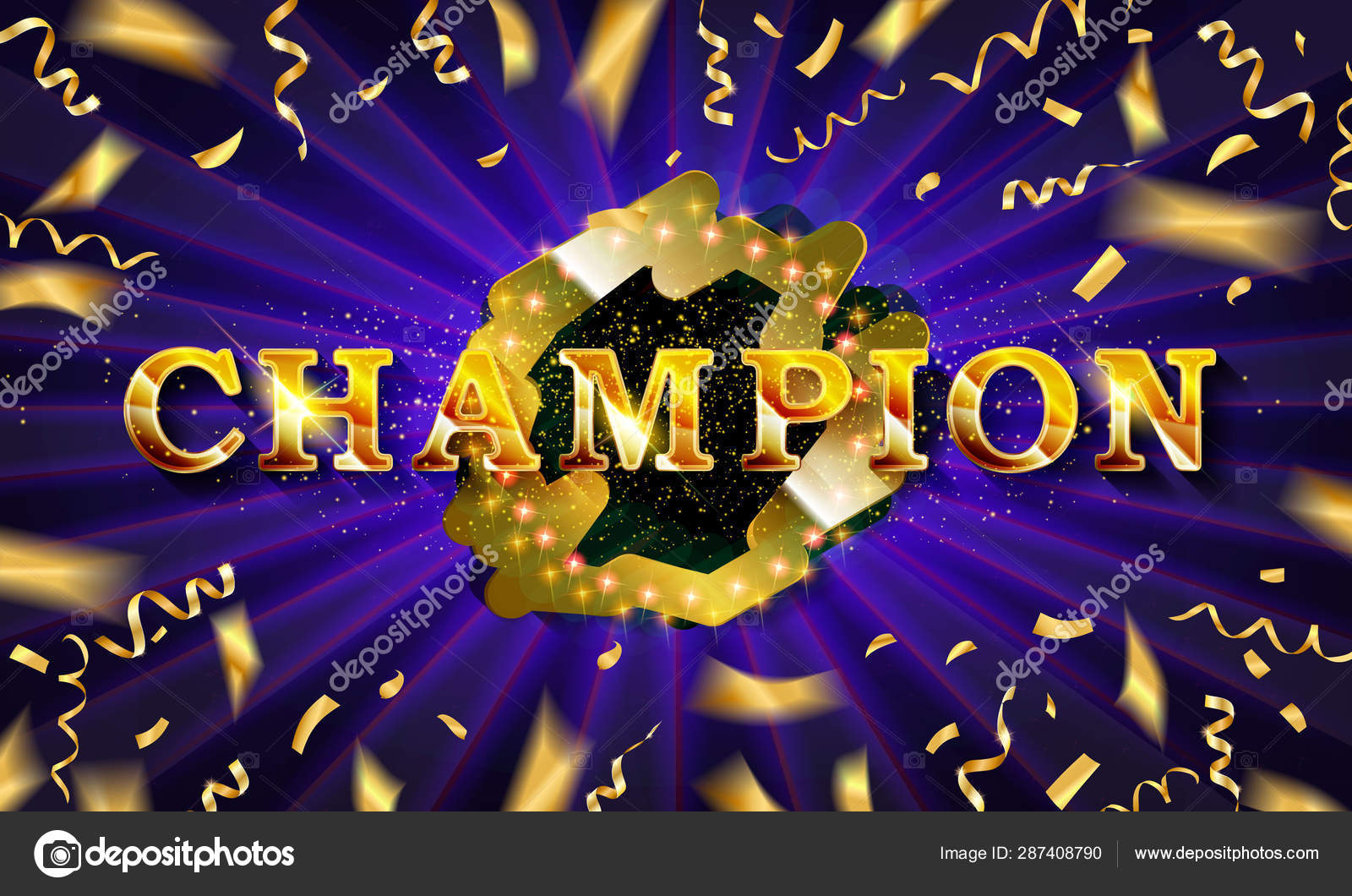 Champ congratulations vintage frame, Stock Vector Image by ...