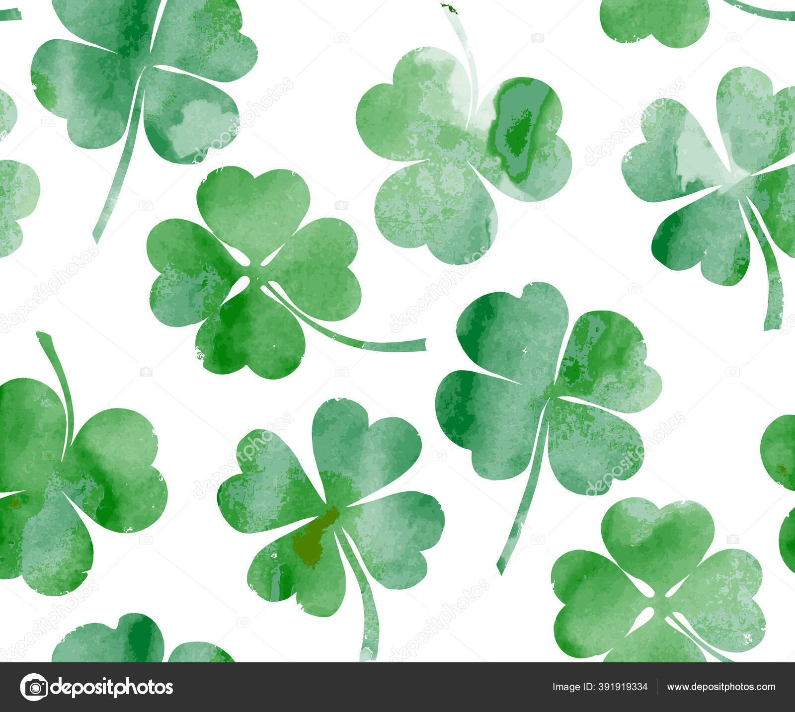 Patrick Day Seamless Pattern White Background Nature Background ...