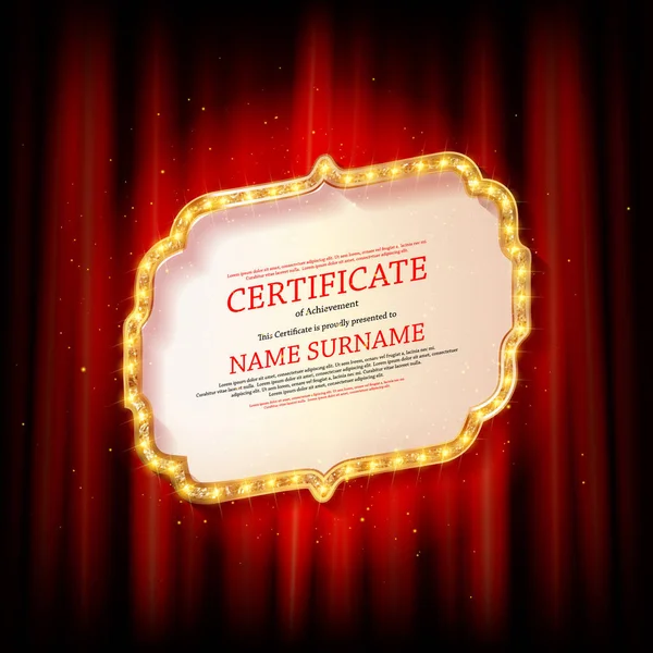 Elegant Template Diploma Place Text Certificate Achievement Education ...