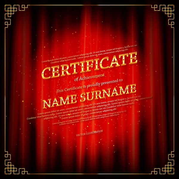 Elegant Template Diploma Place Text Certificate Achievement Education ...