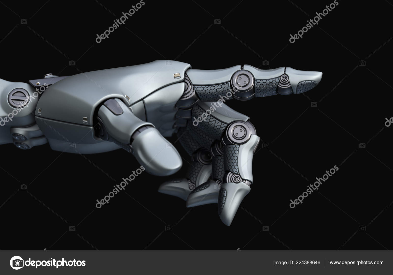Robot's Hand Pointing Illustration Stock Photo by ©iLexx 224388646