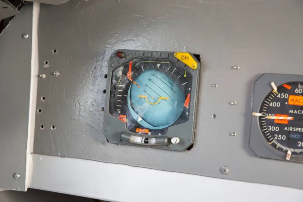 Airplane Pilot's Cockpit Center Control Panels Closeup High Detailed ...