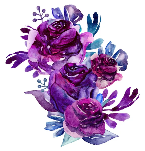 Clipart: blue floral | Purple Floral Bouquet Vector Clip Art Blue ...
