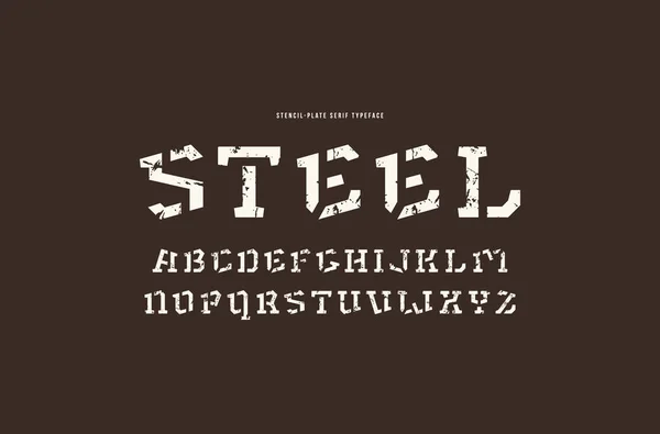 Letras acero metal font imágenes de stock de arte vectorial | Depositphotos