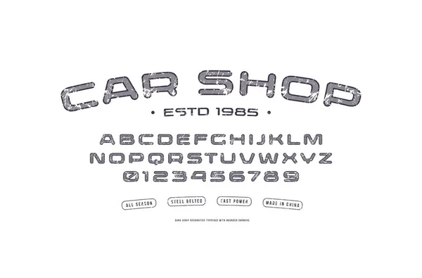 Automotive font imágenes de stock de arte vectorial | Depositphotos
