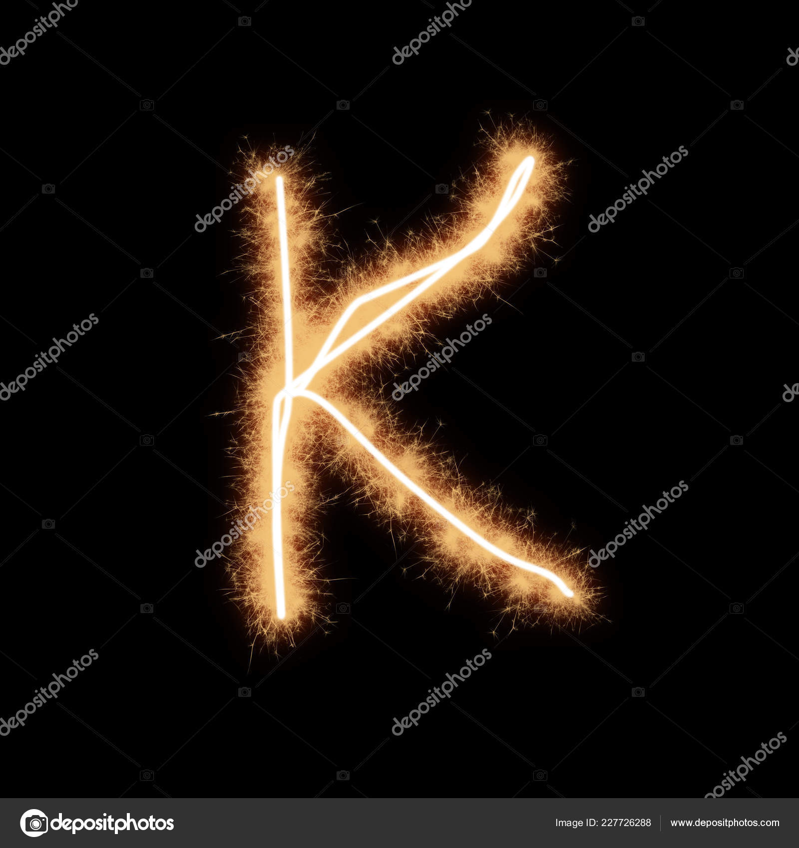 Letter Alphabet Written Squib Sparks Black Background Stock Photo by ...