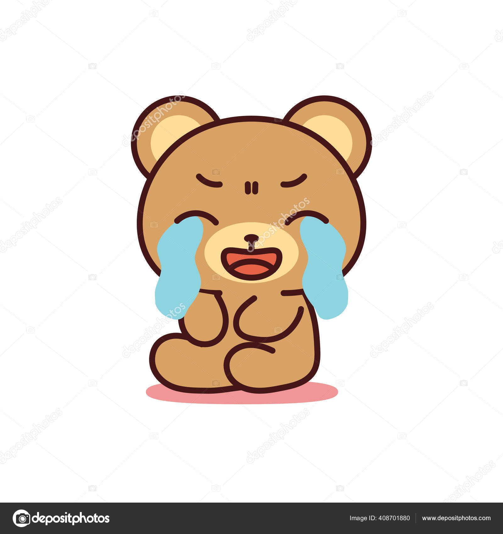 Crying Bear Cartoon