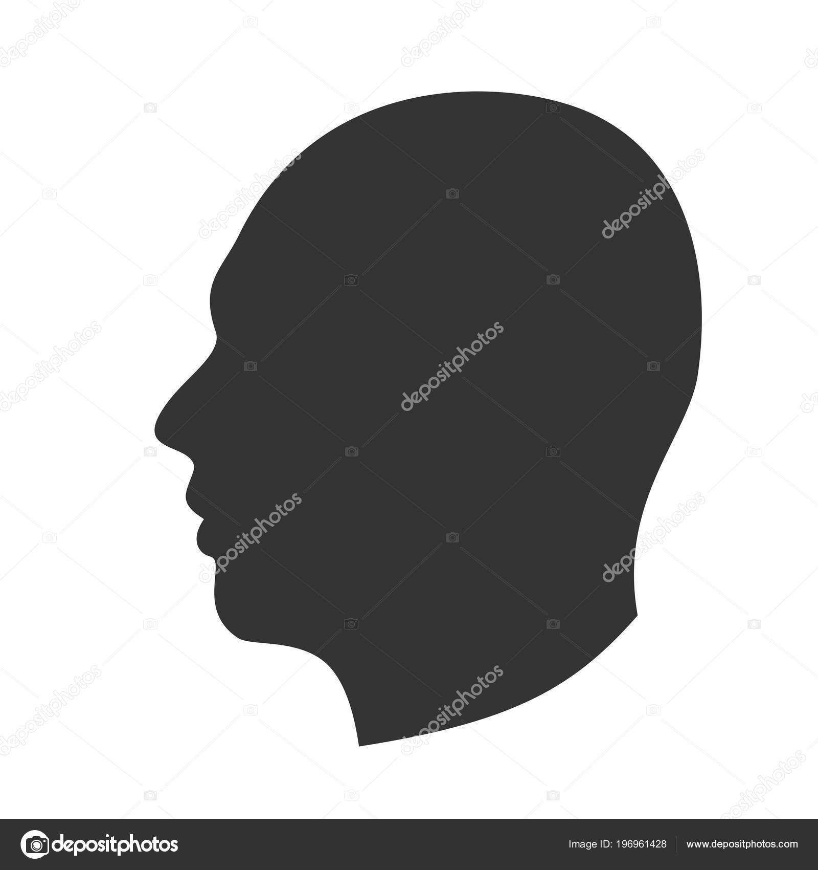 Silueta De Cara Vista Lateral Conjunto De Silueta De Cara Y: Vector De