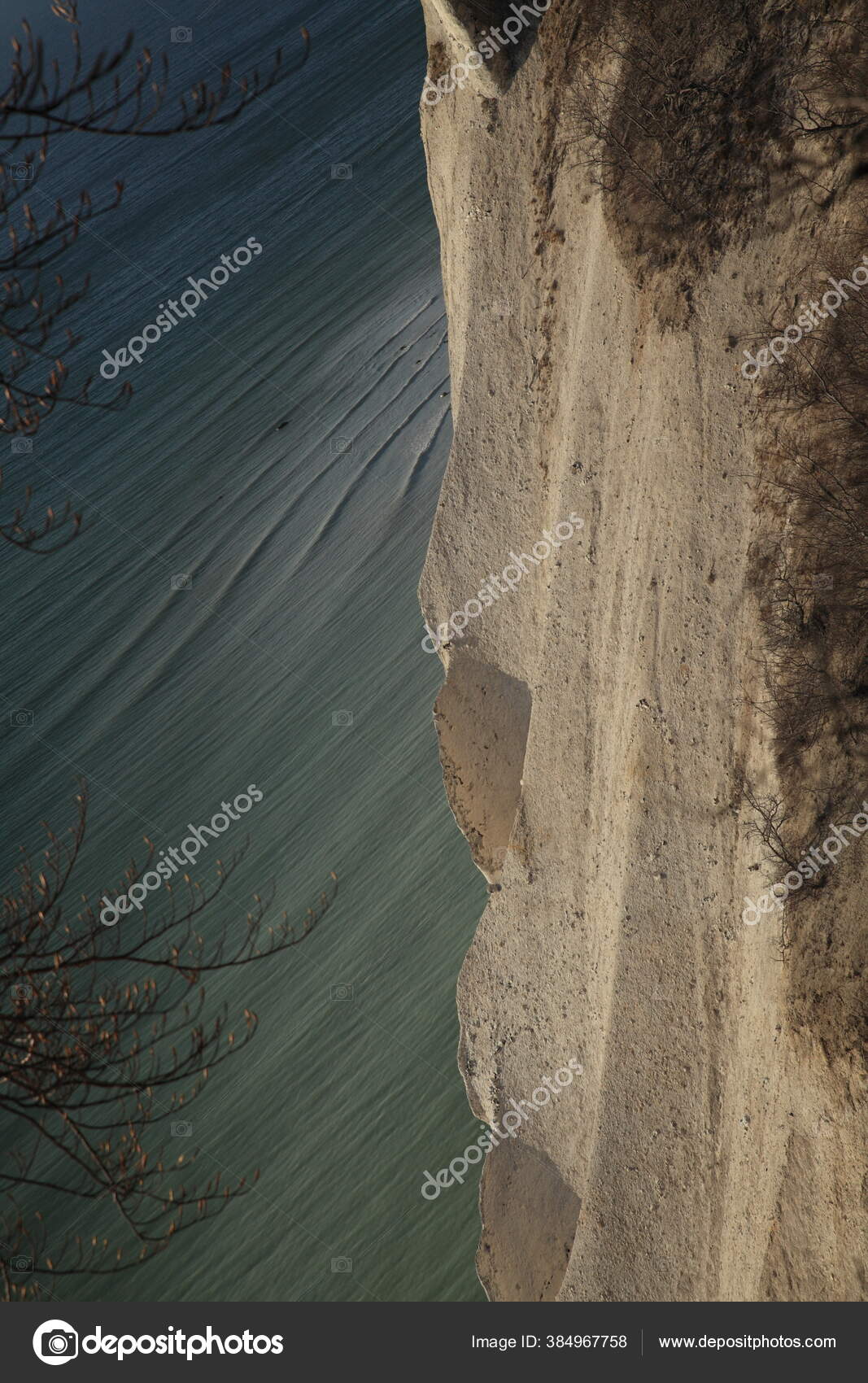 Moens Klint High Limestone Cliff East Coast Denmark Stock Photo by ...