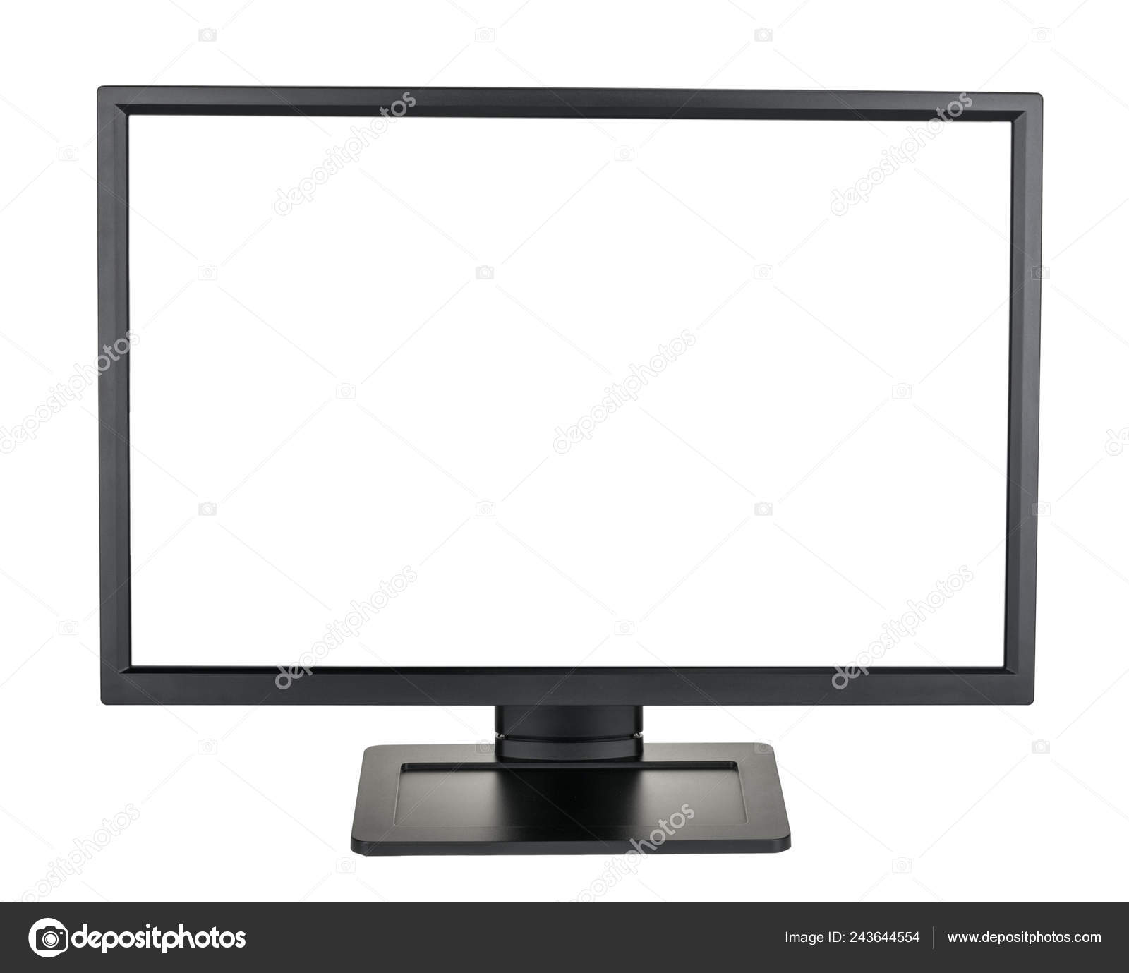 Computer Monitor Display Blank Screen Isolated Clipping Path — Stock ...