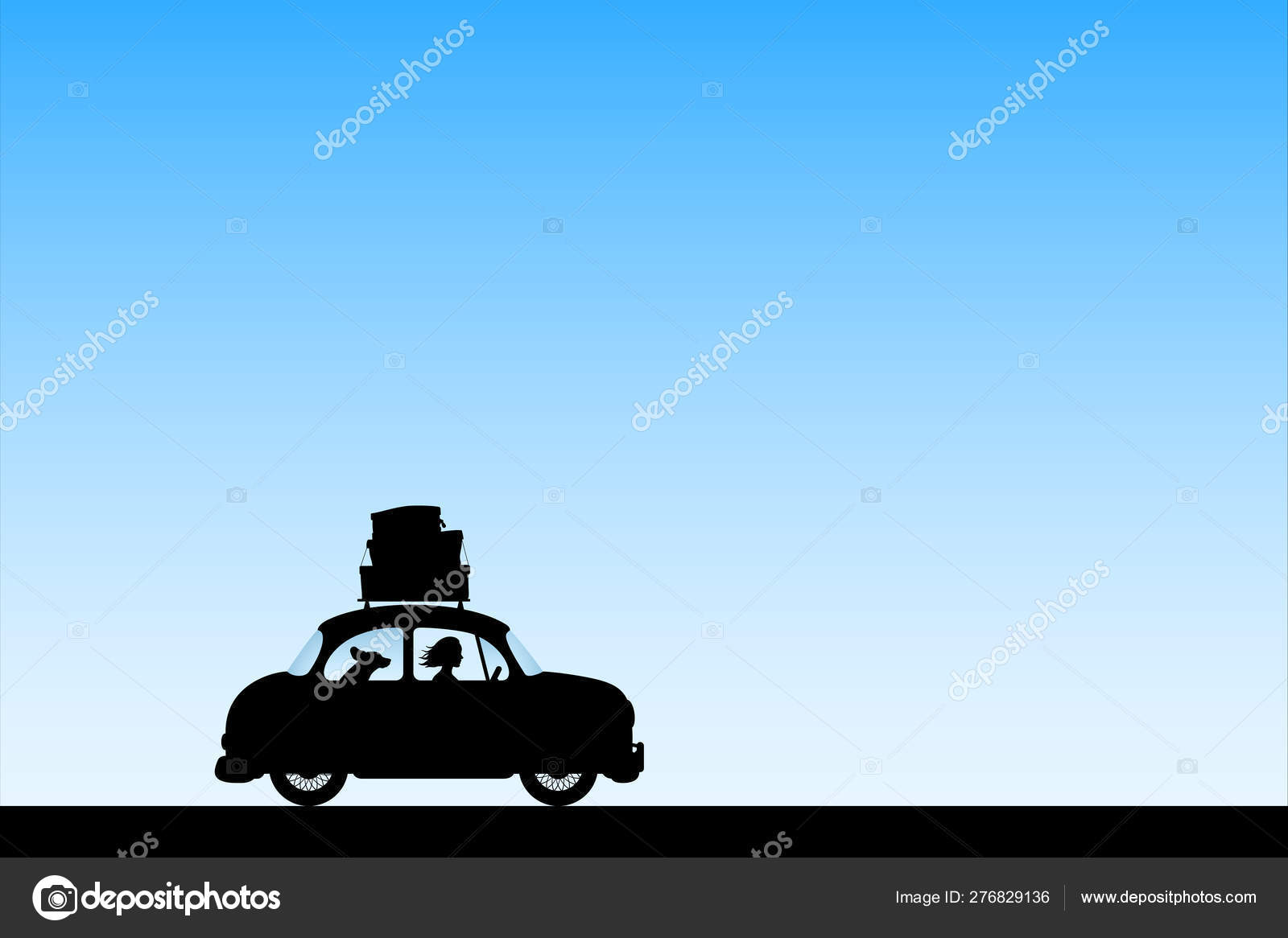 Cartoon retro car on road Stock Vector Image by ©arvitalyaa #276829136