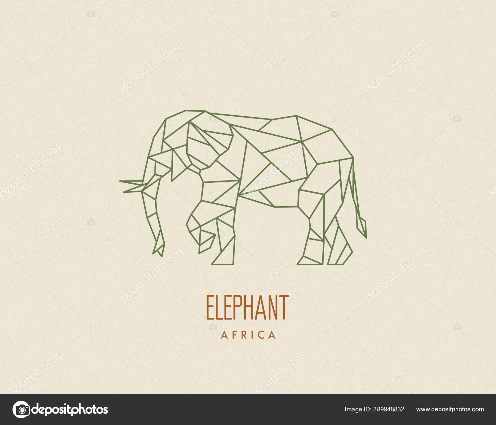 Geometric Elephant Design