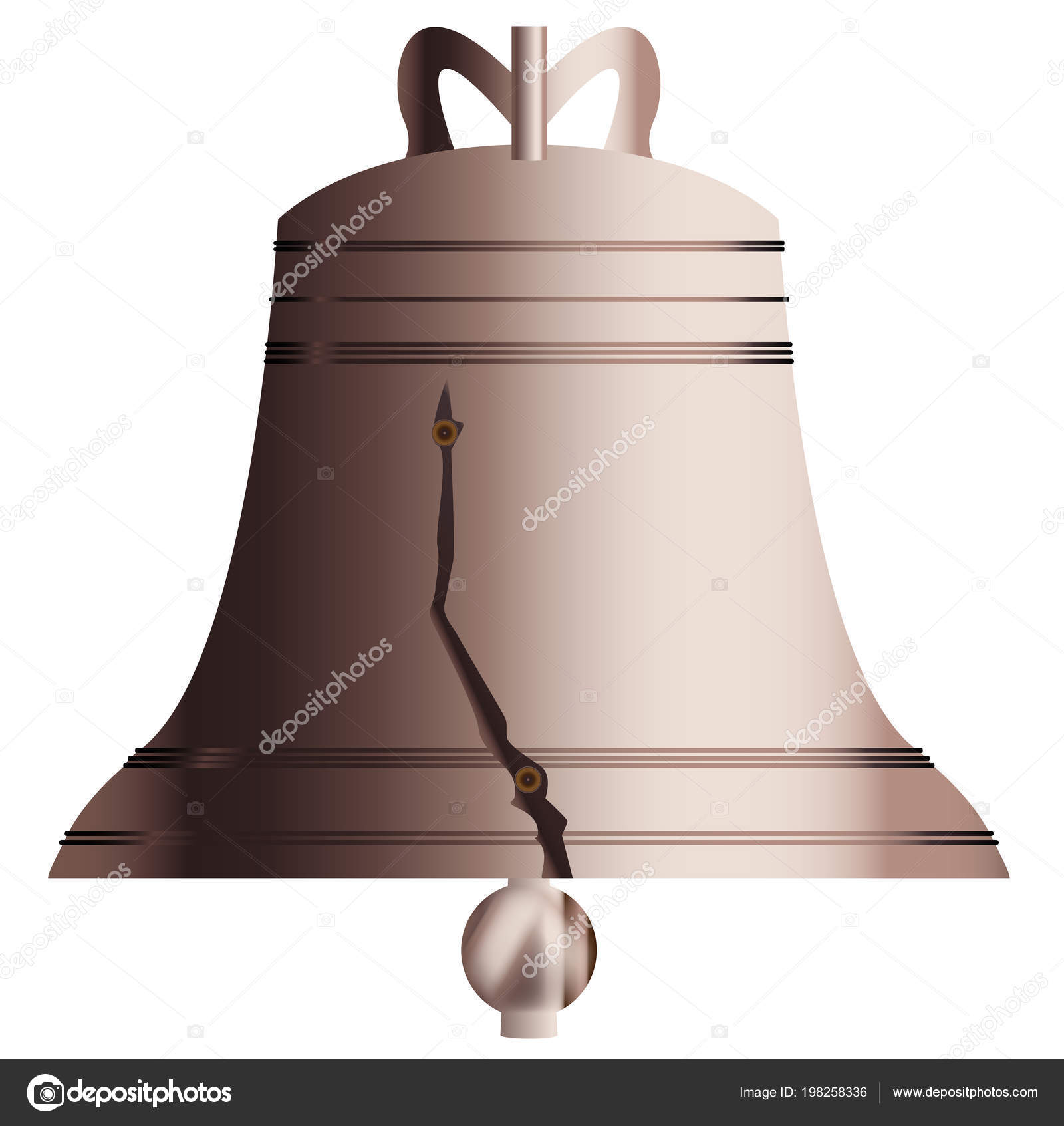 Symbol American Independence Liberty Bell White Background Stock Vector ...