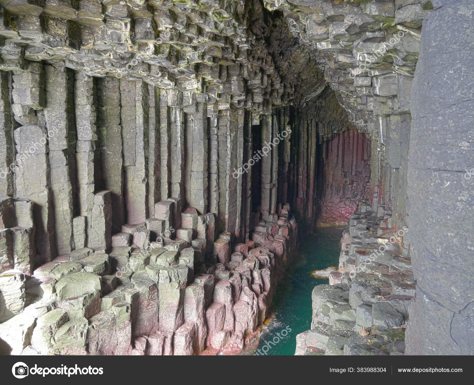 Columnar Jointed Volcanic Basalt Rocks Which Vertical Joints Form ...