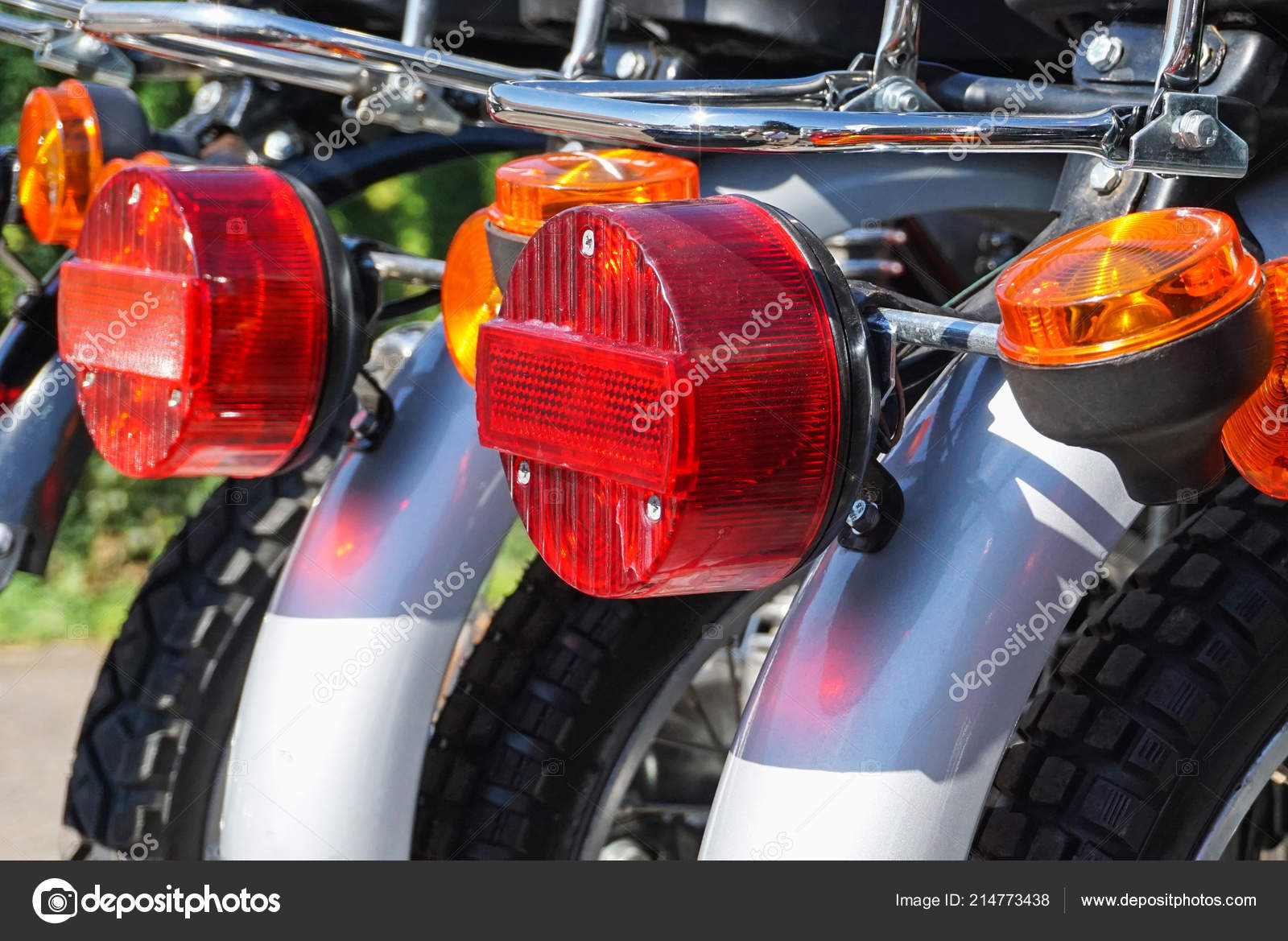 Rear Stop Light Motorcycles — Stock Photo © majorosl66 #214773438