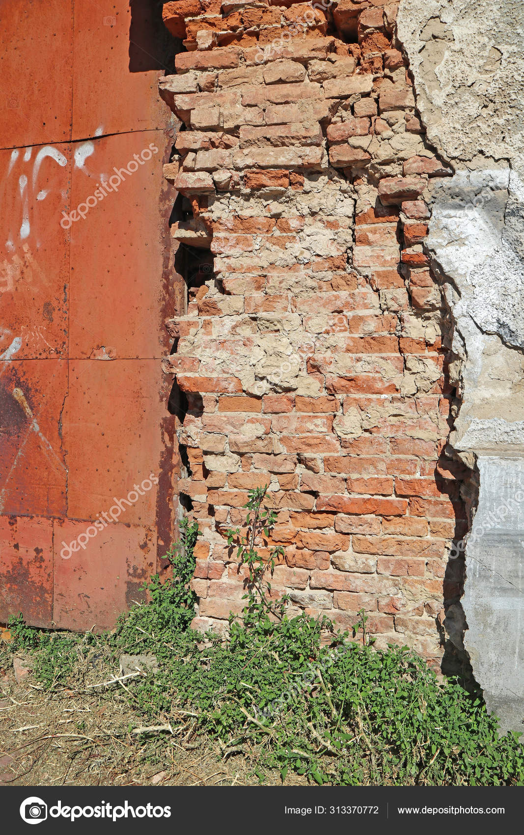 Wall of an old ruined building — Stock Photo © majorosl66 #313370772