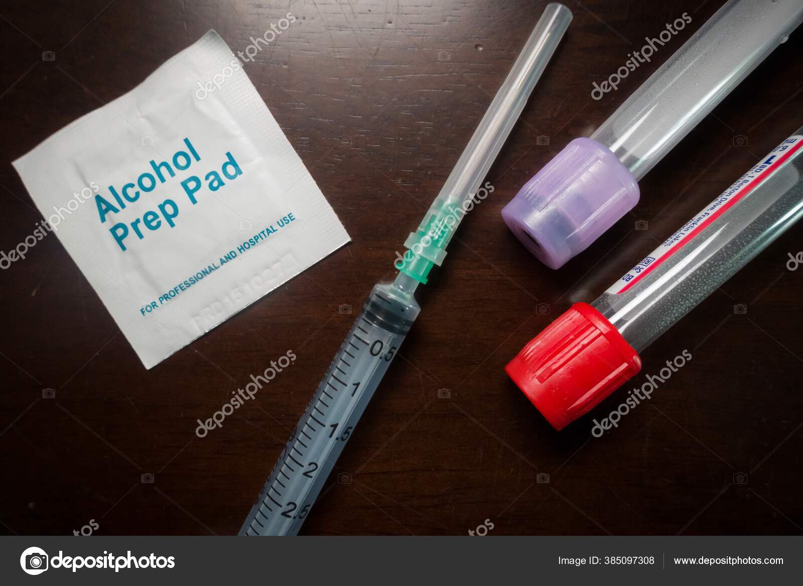 Blood Taking Kit Empty Syringe Needle Blood Collection Tube Alcohol ...