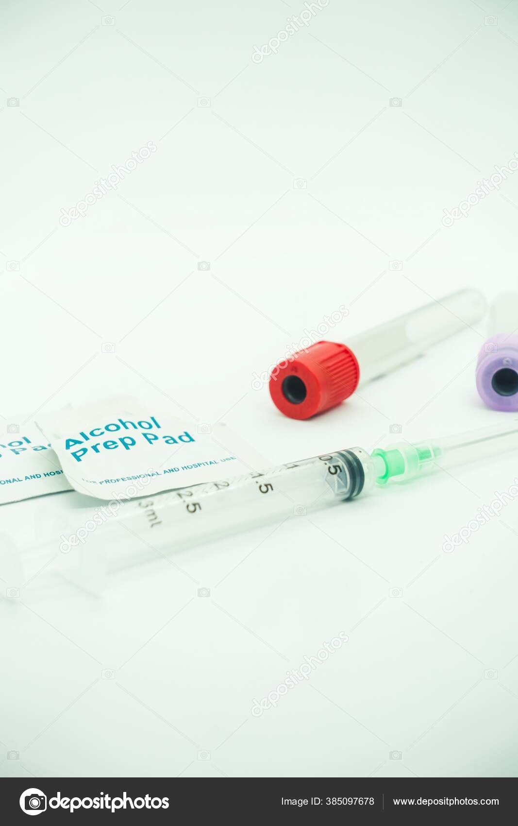 Blood Taking Kit Empty Syringe Needle Blood Collection Tube Alcohol ...