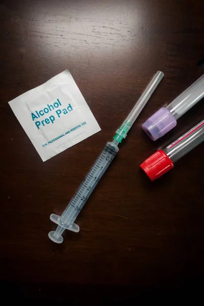 Blood Taking Kit Empty Syringe Needle Blood Collection Tube Alcohol ...