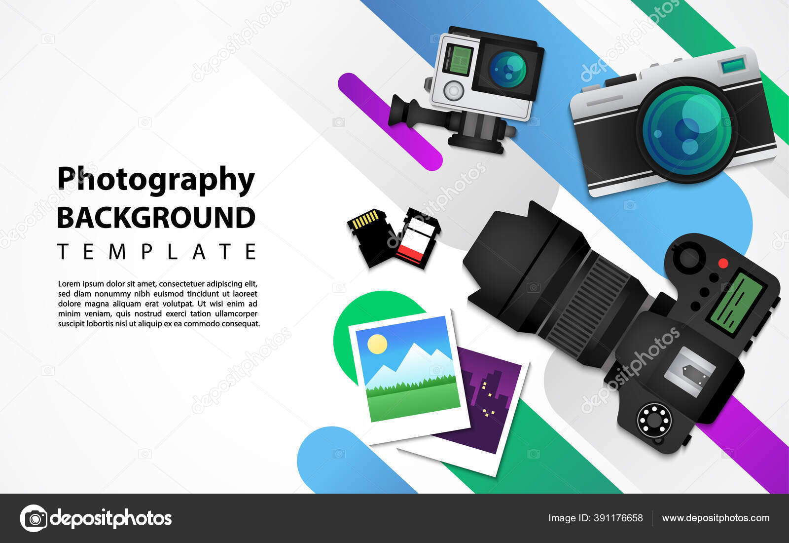Creative Modern Background Design Based Photography Theme Style Graphic ...