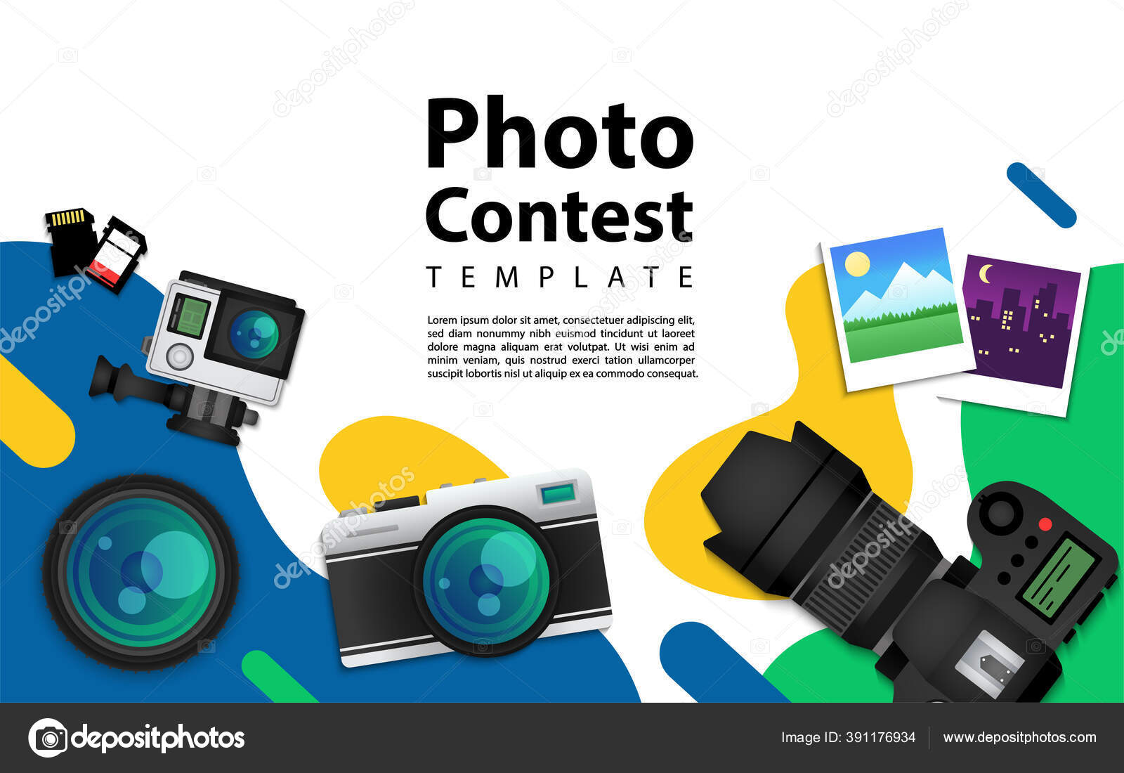 Creative Modern Background Design Based Photography Theme Style Graphic ...