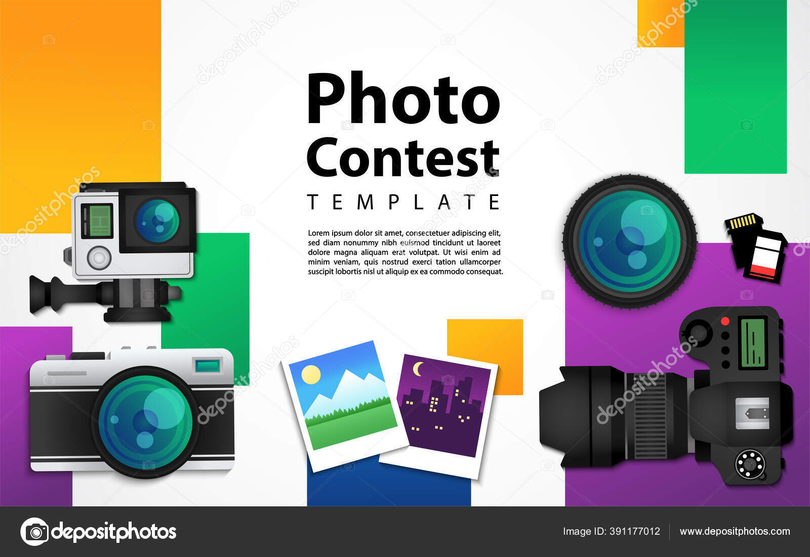 Creative Modern Background Design Based Photography Theme Style Graphic ...