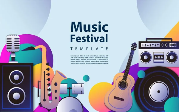 Creative Modern Background Design Based Music Theme Style Graphic ...
