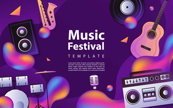 Creative Modern Background Design Based Music Theme Style Graphic ...