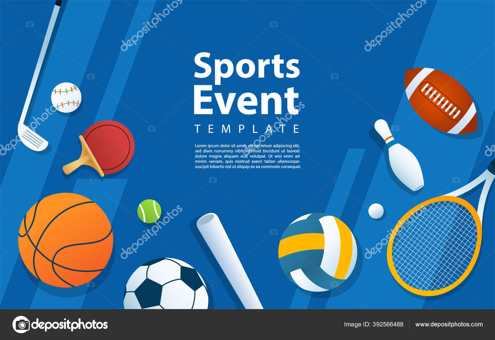 Creative Modern Background Design Based Sport Theme Style Graphic ...