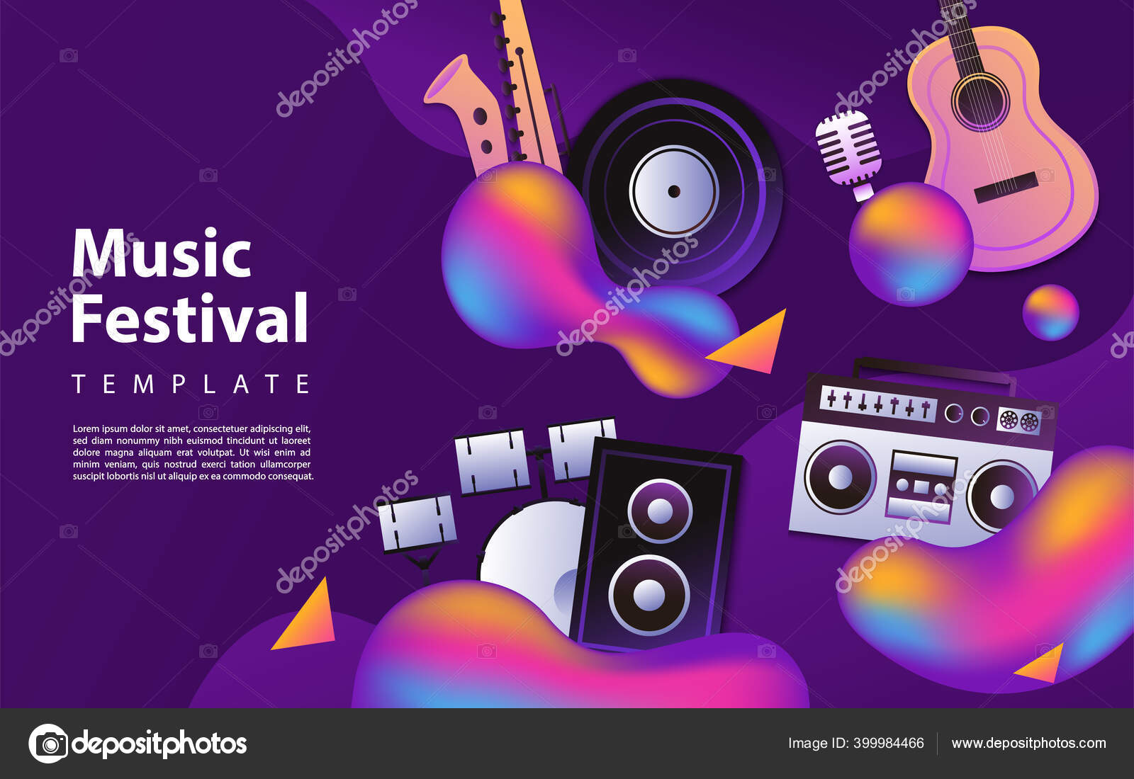 Creative Modern Background Design Based Music Theme Style Graphic ...