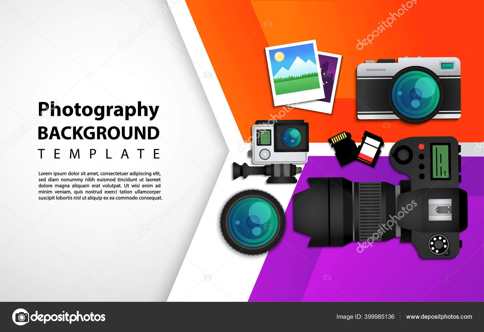 Creative Modern Background Design Based Photography Theme Style Graphic ...