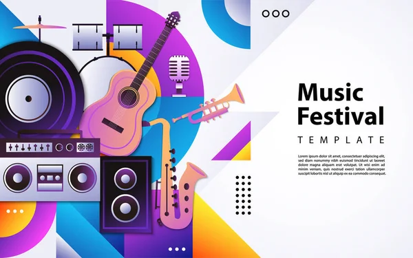 Creative Modern Background Design Based Music Theme Style Graphic ...