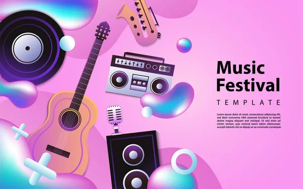 Creative Modern Background Design Based Music Theme Style Graphic ...