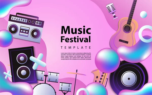 Creative Modern Background Design Based Music Theme Style Graphic ...