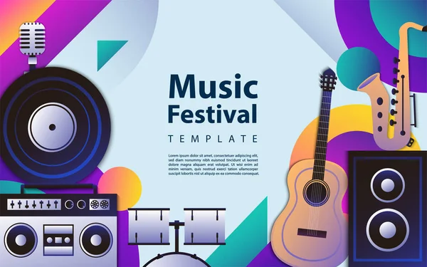 Creative Modern Background Design Based Music Theme Style Graphic ...