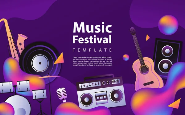 Creative Modern Background Design Based Music Theme Style Graphic ...