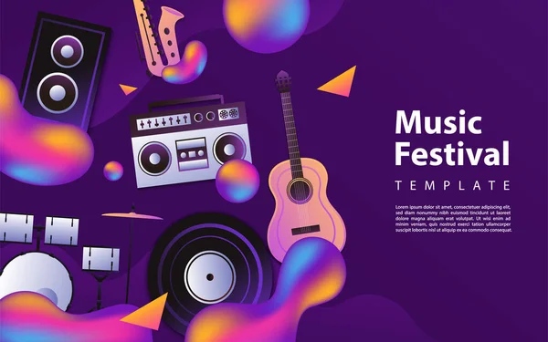 Creative Modern Background Design Based Music Theme Style Graphic ...