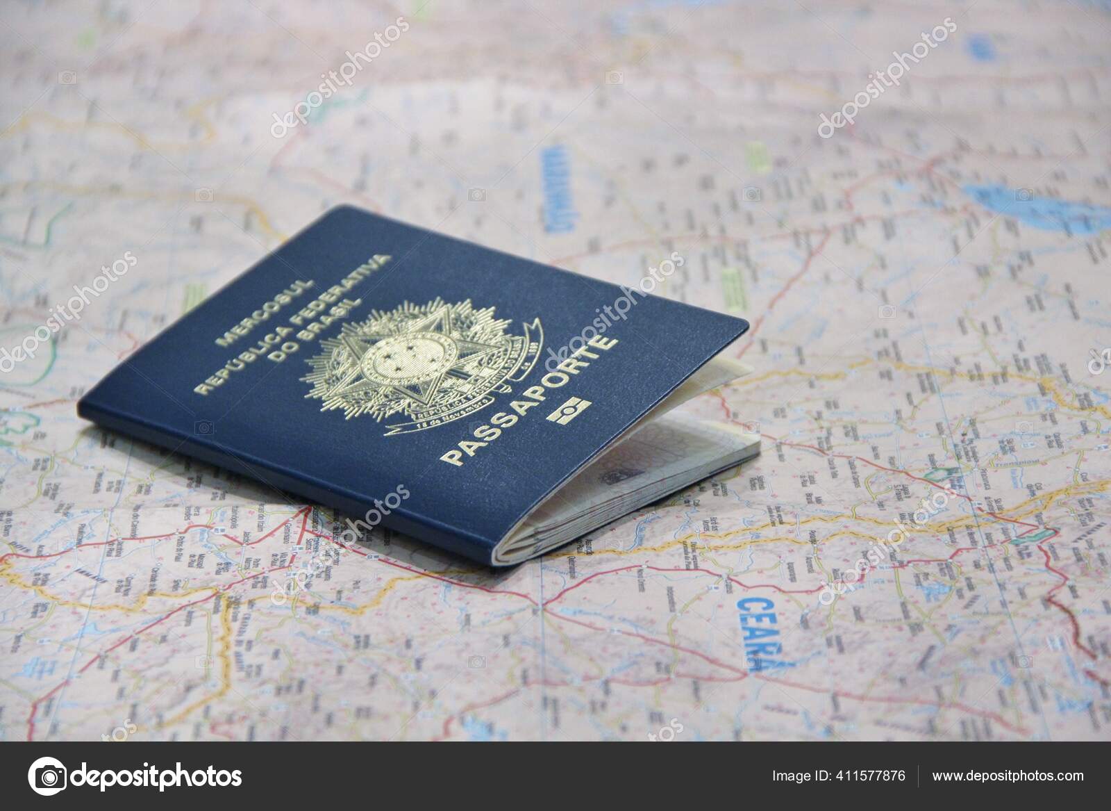 Closeup View Passport Map – Stock Editorial Photo © brenosaturnino ...